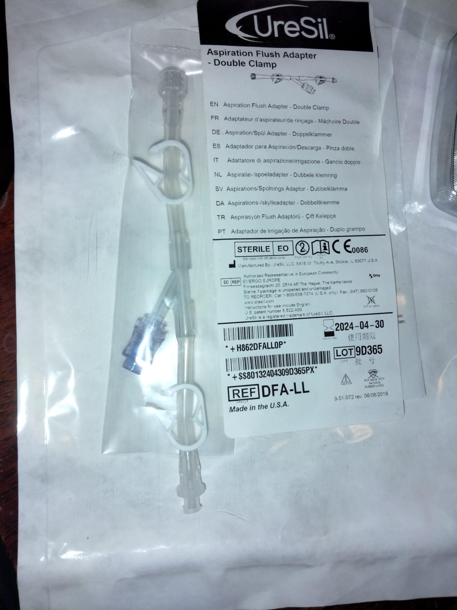 Flush Adapter Double Close - Nephrostomy Living