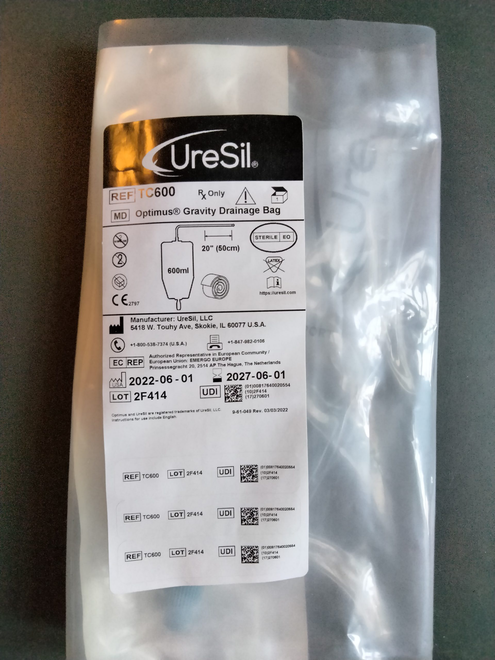 Uresil TC600 – 20″ tube - Nephrostomy Living